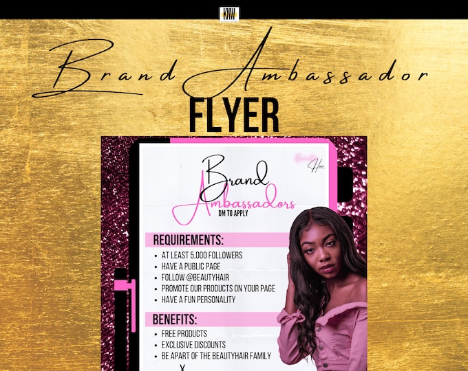 DIY CANVA TEMPLATE Brand Ambassador Flyer Brand Ambassador | Etsy