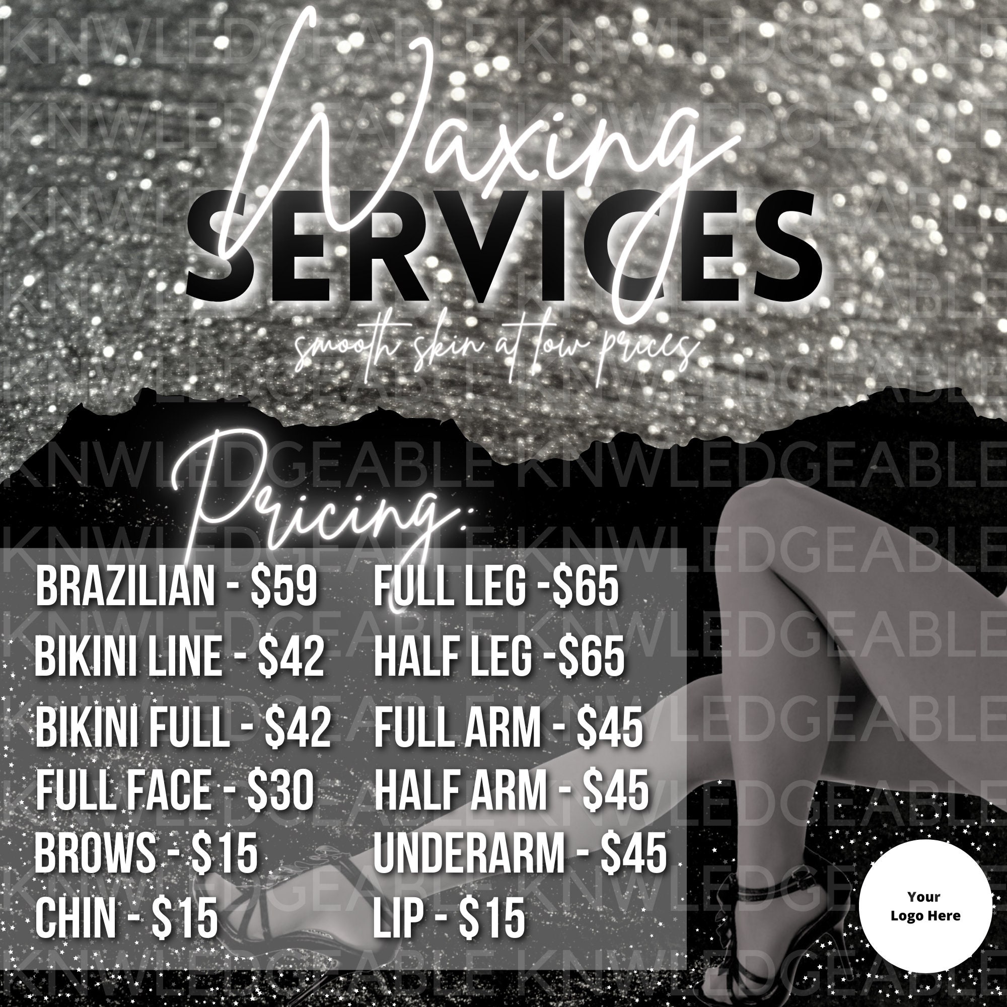 Wax Flyer, Wax Flyer Template, DIY CANVA FLYER, Canva Template, Social ...