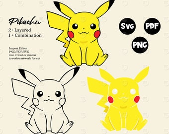 Pikachu Svg Layered - Etsy
