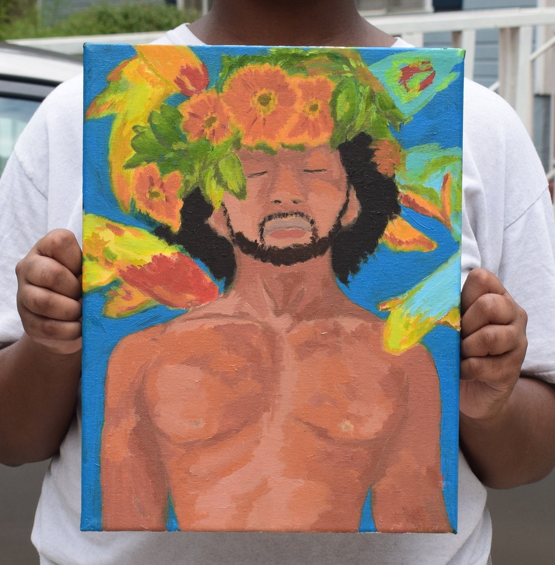 Koi Fish Crown - Original Painting - Etsy UK