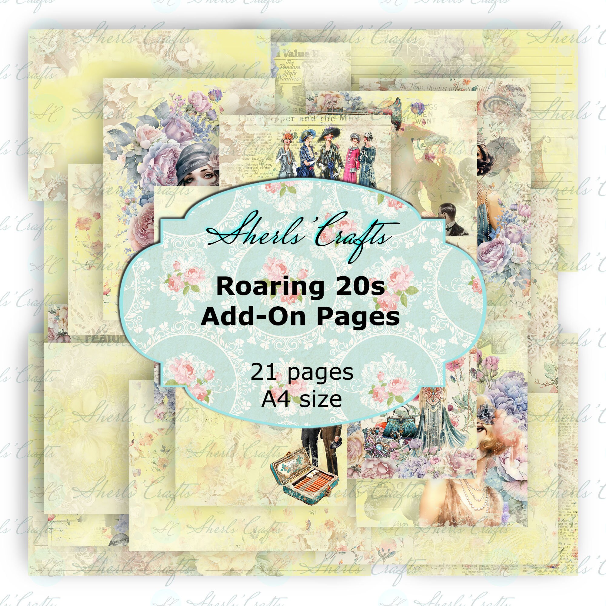 Roaring 20s Add-on Pages - A4 Size | Flapper | Digital Download ...