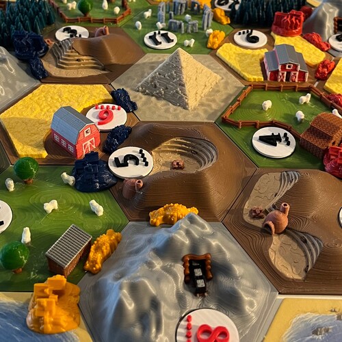 STL Files for Token Set for Settlers of Catan 3d Printed - Etsy