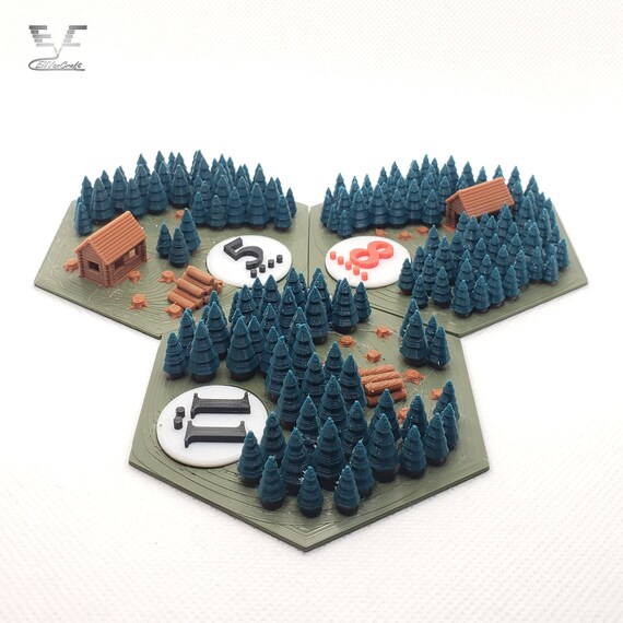 3D Catan Forest Tile to Produce Lumber | Etsy