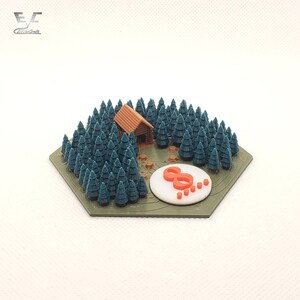 3D Catan Forest Tile to Produce Lumber - Etsy