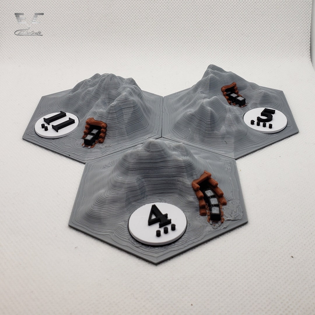 3D Catan Mountain Tile to Produce Ore - Etsy