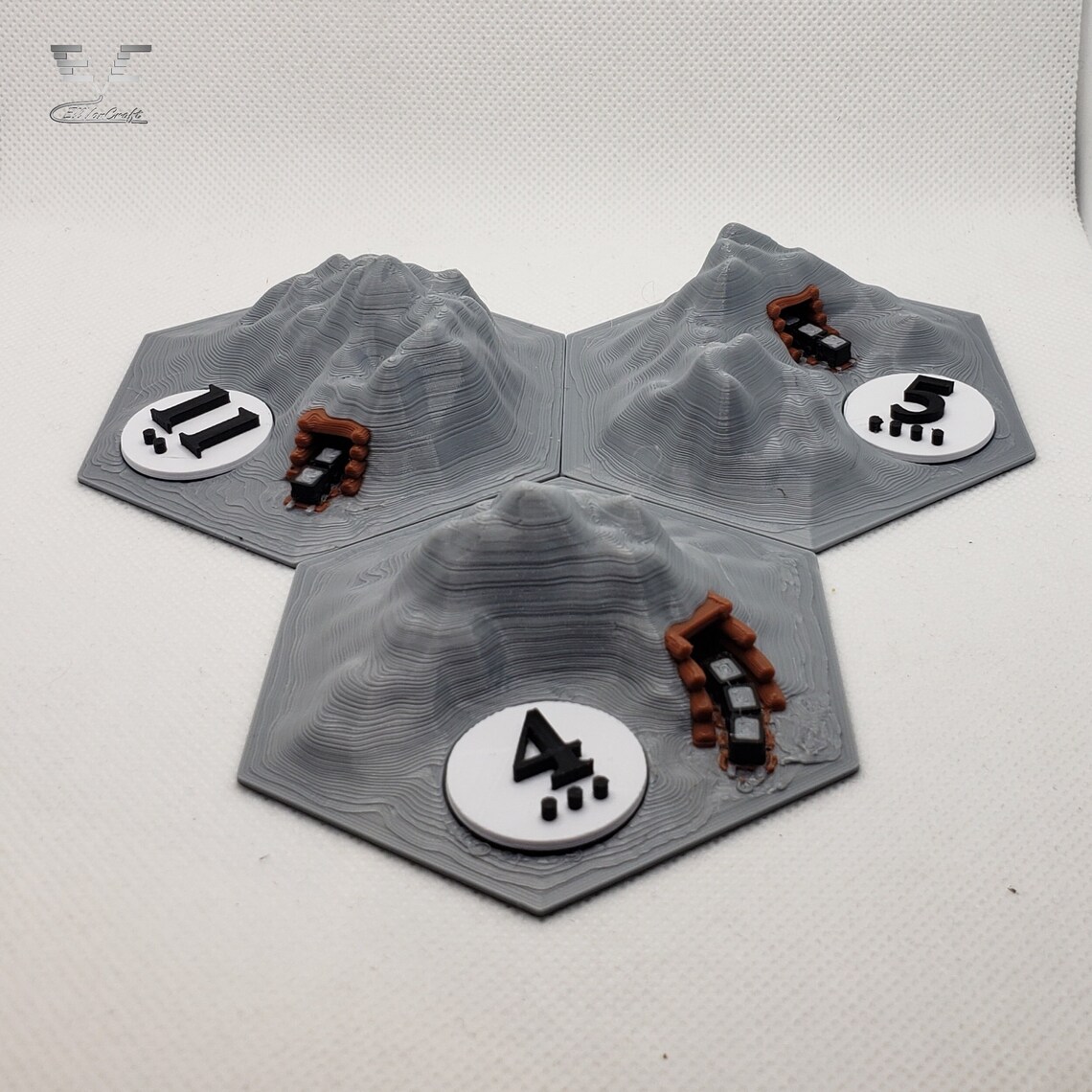 3D Catan Mountain Tile to Produce Ore | Etsy