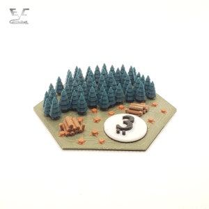 3D Catan Forest Tile to Produce Lumber - Etsy