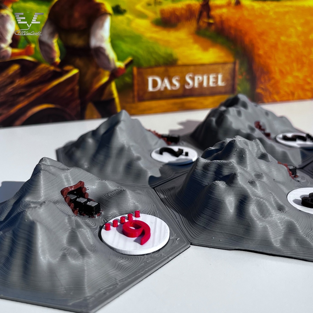 3D Catan Mountain Tile to Produce Ore - Etsy