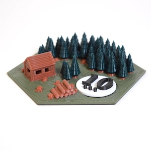 3D Catan Forest Tile to Produce Lumber - Etsy