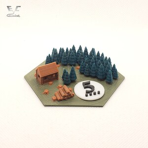 3D Catan Forest Tile to Produce Lumber - Etsy