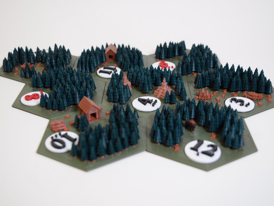 3D Catan Forest Tile to Produce Lumber - Etsy
