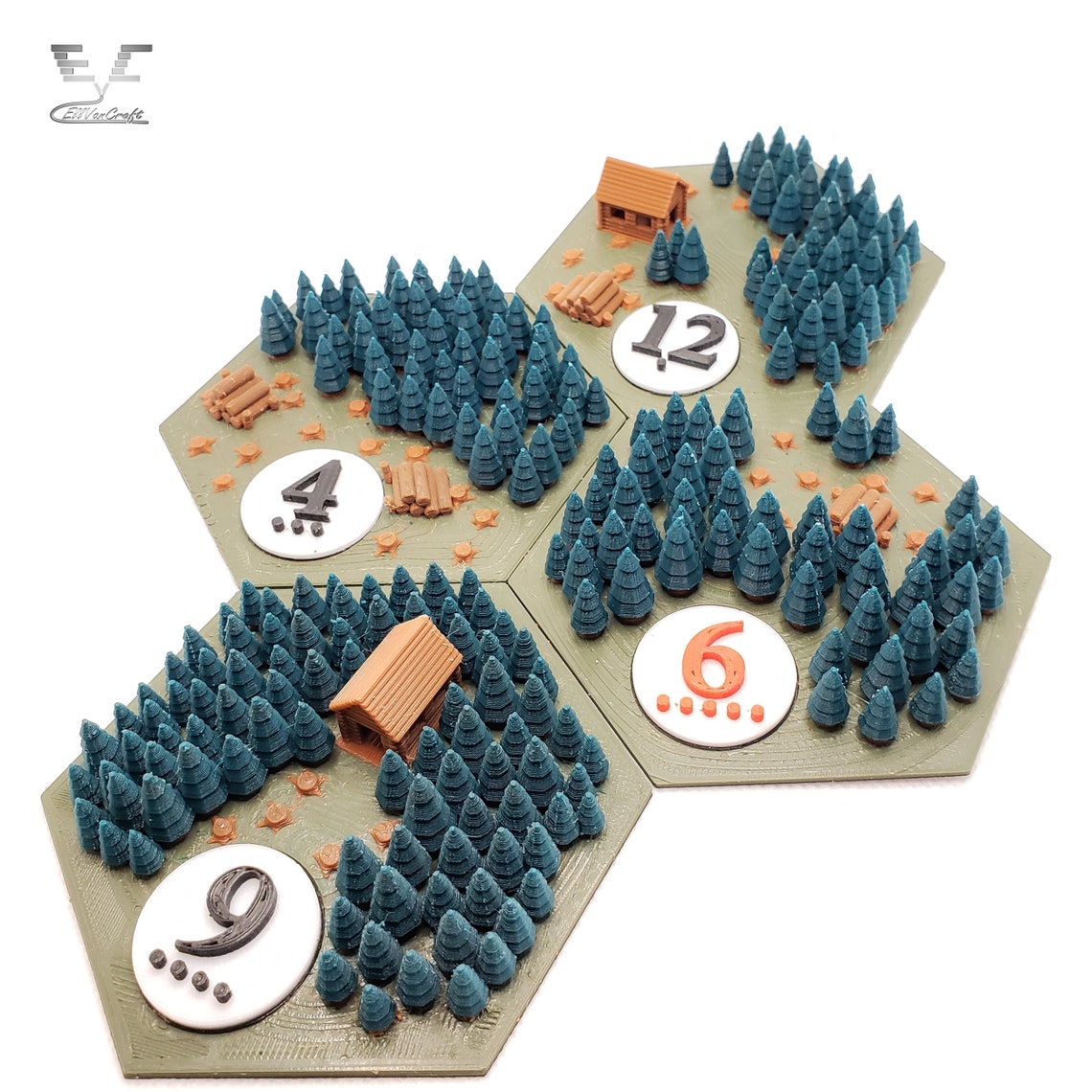 3D Catan Forest Tile To Produce Lumber | Etsy