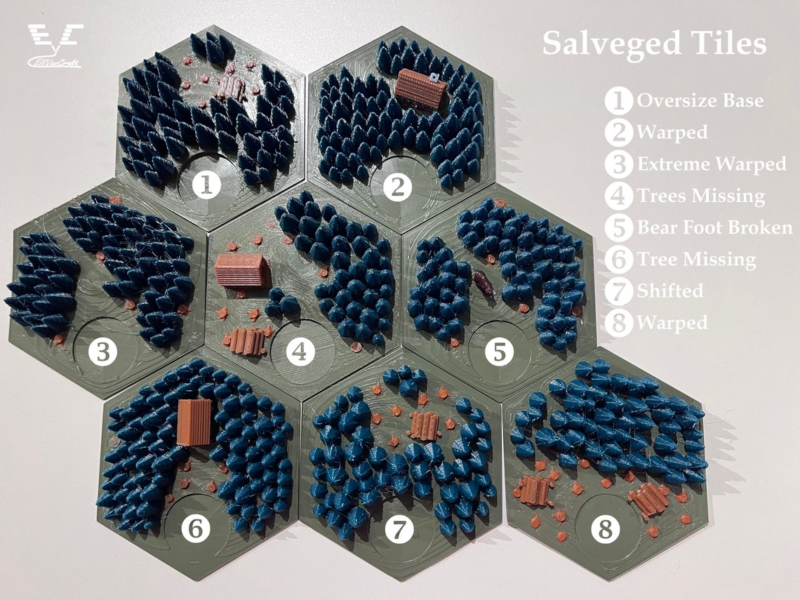 3D Catan Forest Tile to Produce Lumber | Etsy
