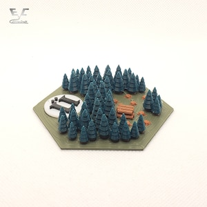 3D Catan Forest Tile to Produce Lumber - Etsy
