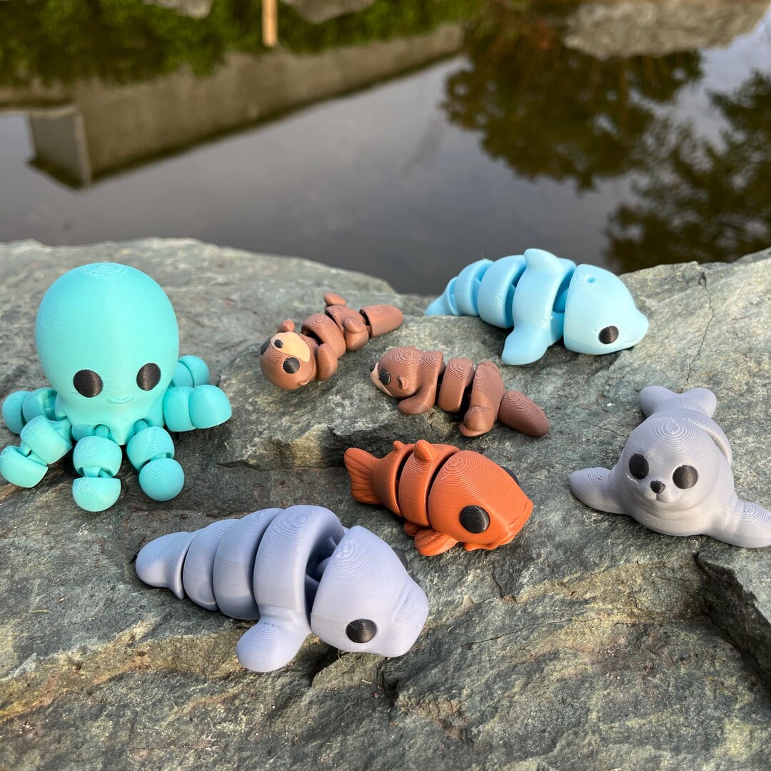 3D Printed Fidget Toys - Sea Life - Etsy