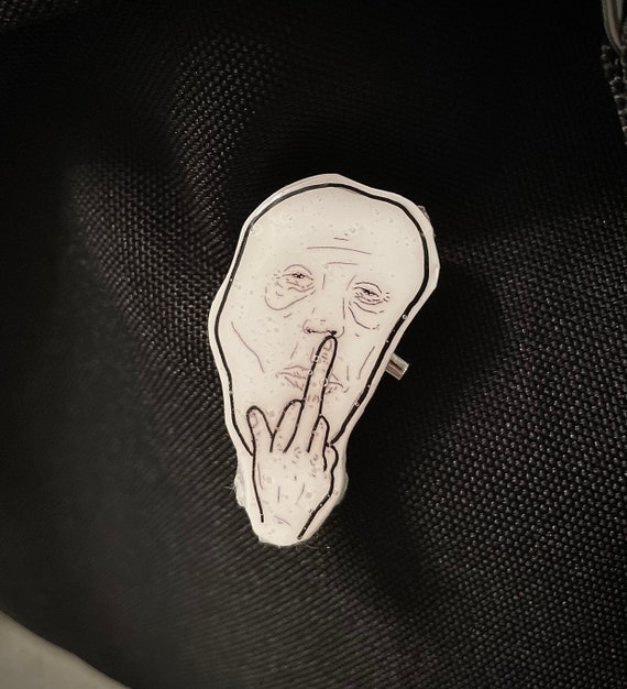 Middle Finger Pin-back Button | Etsy