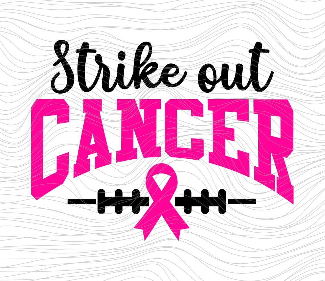 Strike Out Cancer 2 Hope Cancer Pink Ribbon Breast Cancer Support ...