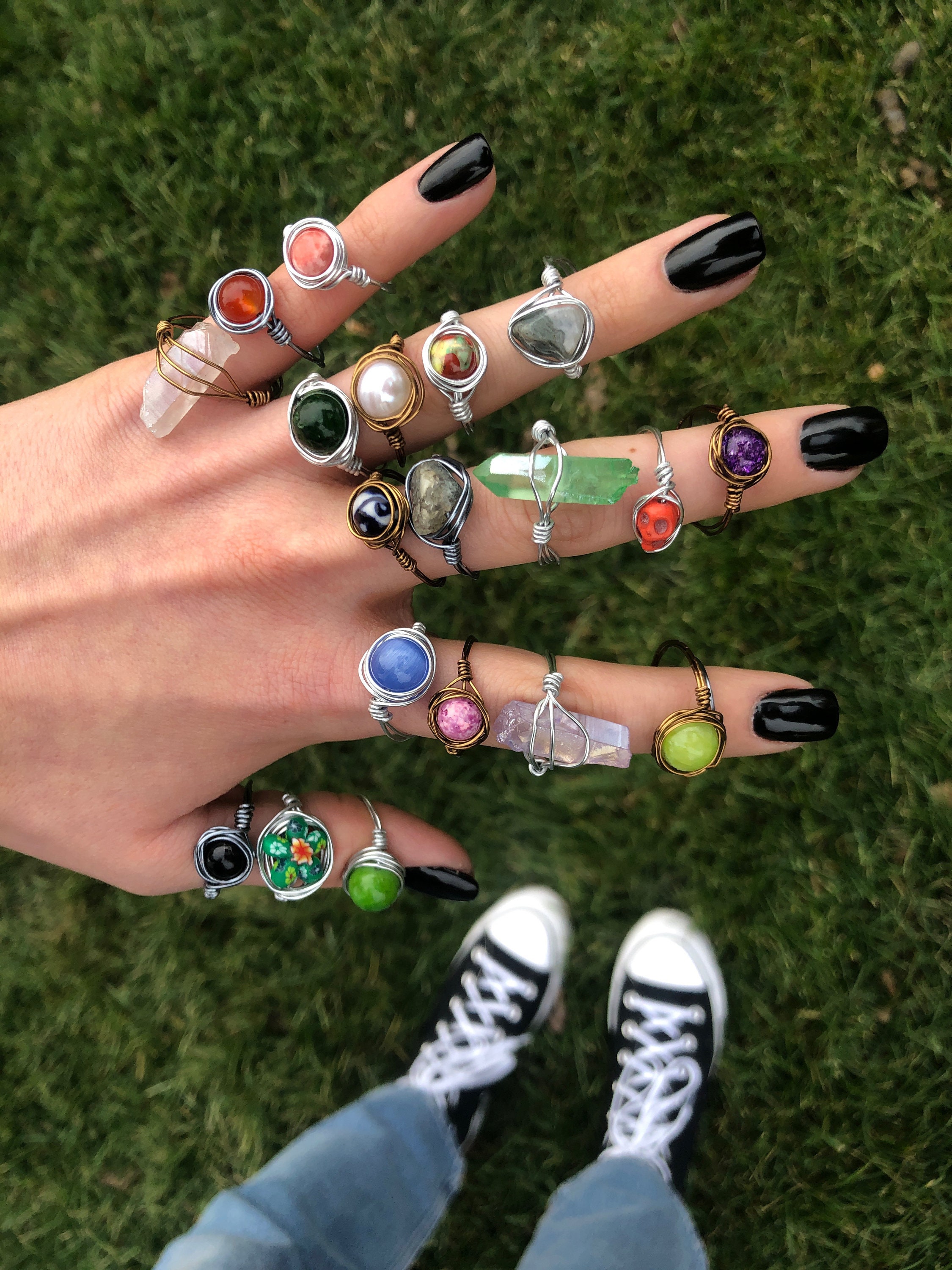 Unique Wire Wrapped Rings - Etsy