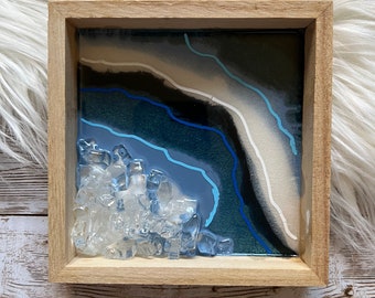 Square Geode Wall Art - Etsy