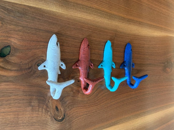 Cast Iron Shark Hook Nautical Hook Shark Coat Hook Sea - Etsy
