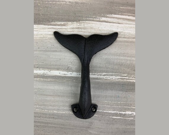 Cast Iron Whale Tail Hook Nautical Hook Ocean Hook Coat | Etsy