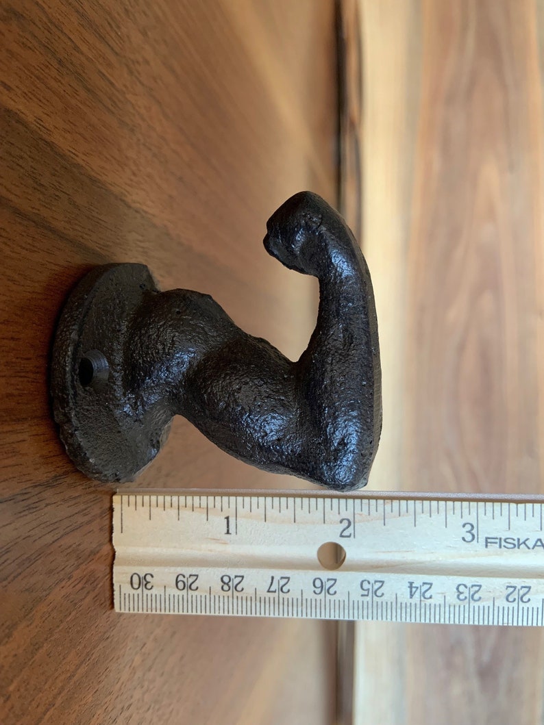 Cast Iron Small Muscle Arm Hook Strong Arm Hook Coat Hook - Etsy