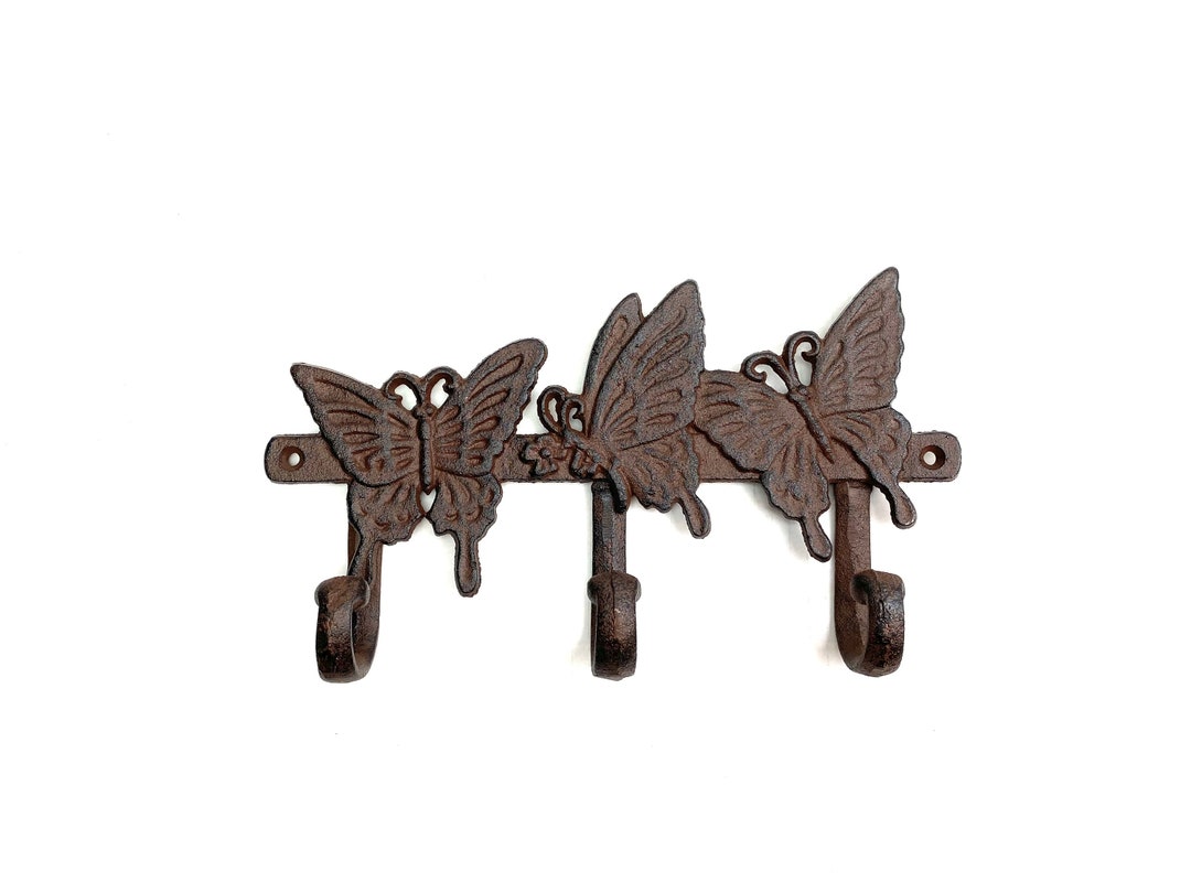 Cast Iron Butterfly Hook, Hook, Coat Hook, Wall Hook, Coat Hanger, Cast ...