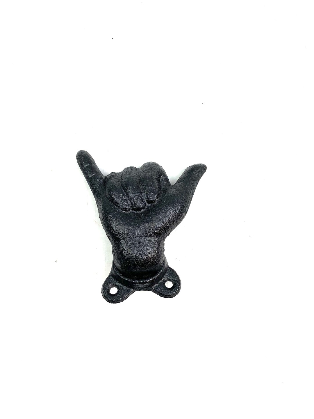 Cast Iron Shaka Hand Hook, Shaka Hook, Coat Hook, Hang Loose Hand Hook ...