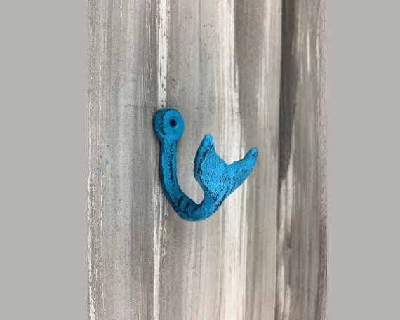 Cast iron whale tail hook nautical hook ocean hook coat | Etsy