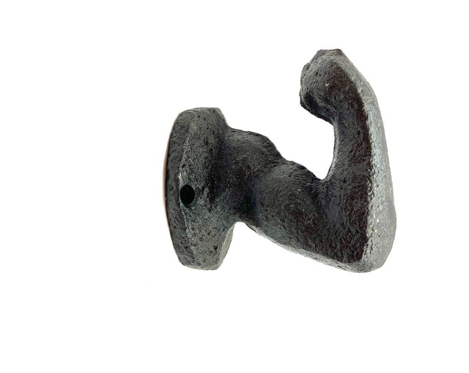 Cast Iron Small Muscle Arm Hook, Strong Arm Hook, Coat Hook, Wall Hook ...