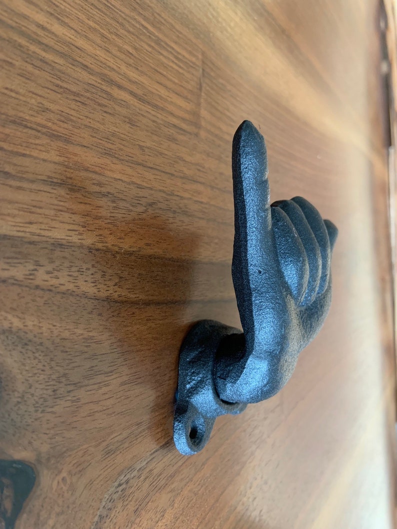Cast Iron Shaka Hand Hook Shaka Hook Coat Hook Hang Loose - Etsy