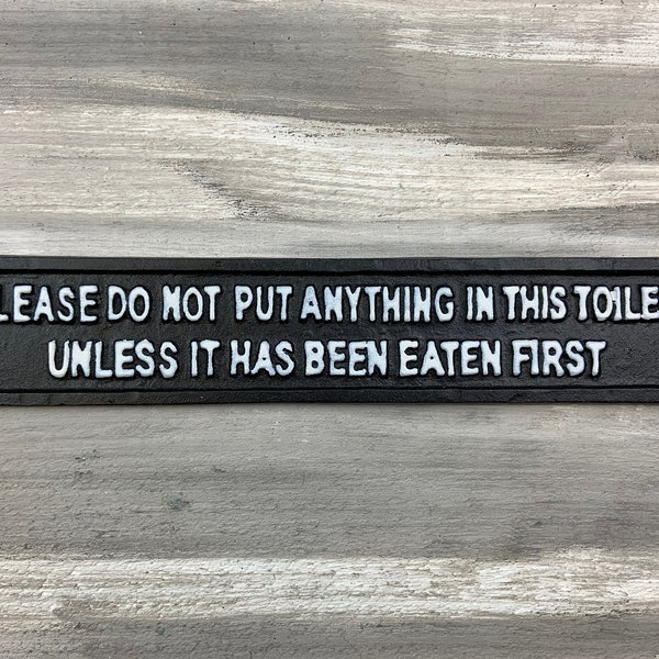 Cast Iron Sign - Etsy