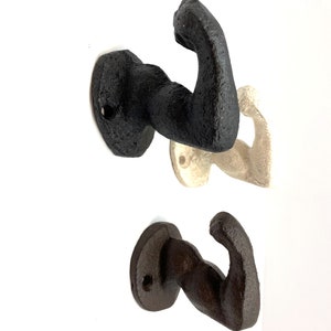 Cast Iron Small Muscle Arm Hook, Strong Arm Hook, Coat Hook, Wall Hook ...
