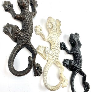 Cast Iron Gecko Hook, Hook, Coat Hook, Wall Hook, Cast Iron Hook, Gecko ...
