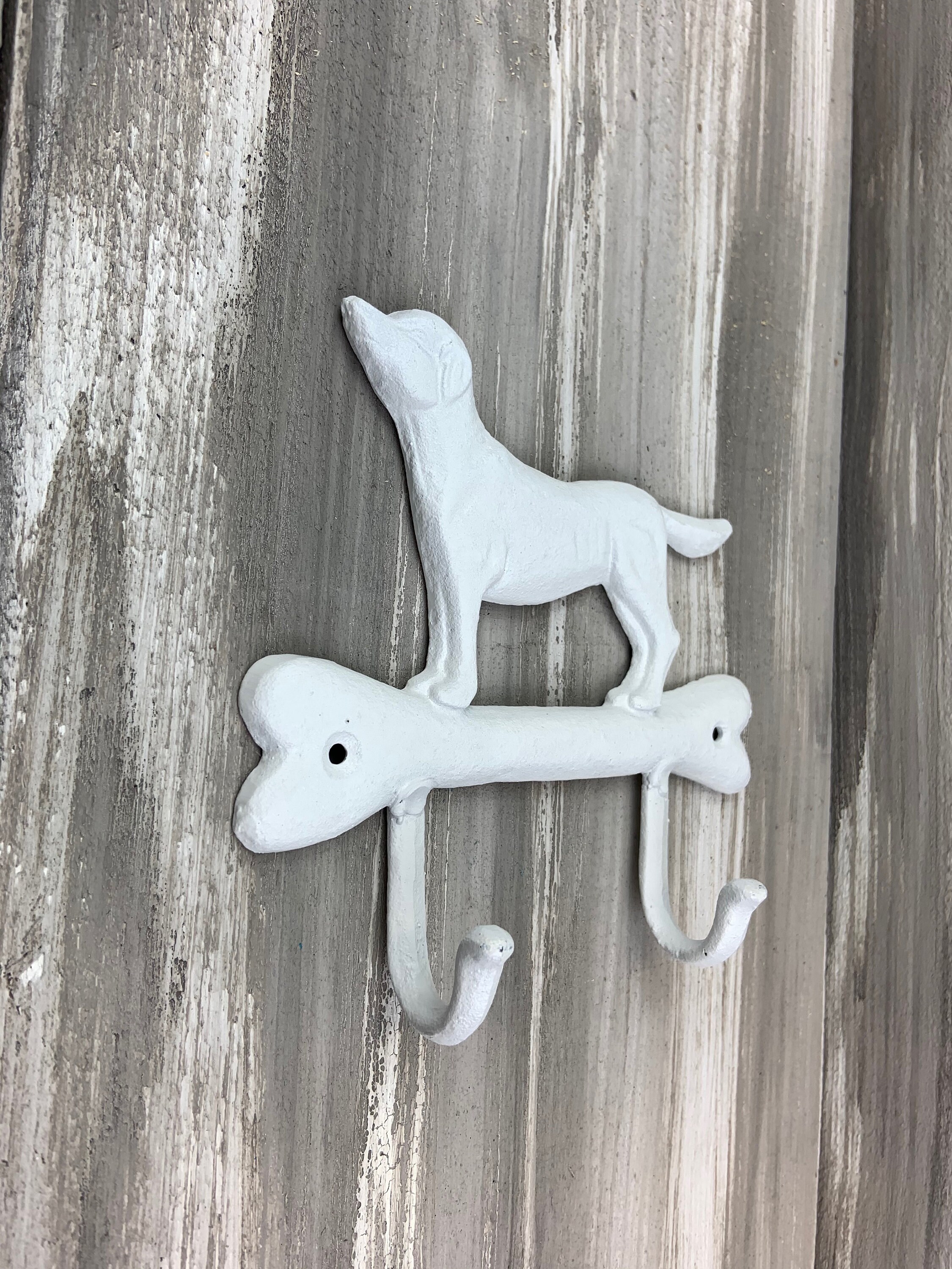 Cast iron dog & bone hook dog hook leash hook wall hook | Etsy