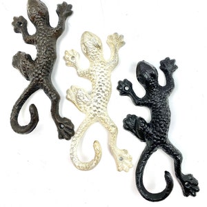 Cast Iron Gecko Hook, Hook, Coat Hook, Wall Hook, Cast Iron Hook, Gecko ...