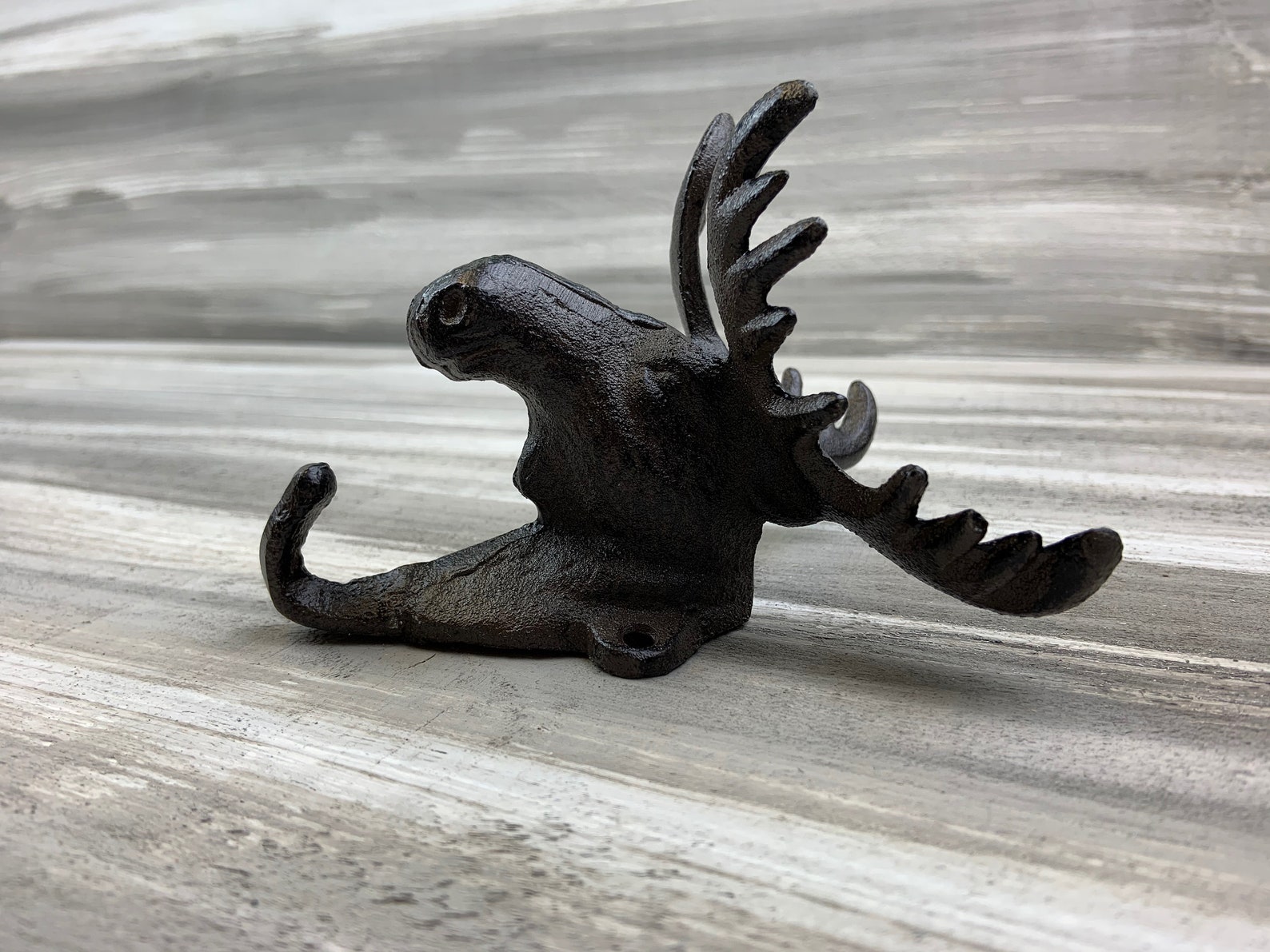 Cast Iron Moose Hook Hook Coat Hook Wall Hook Towel Hook - Etsy
