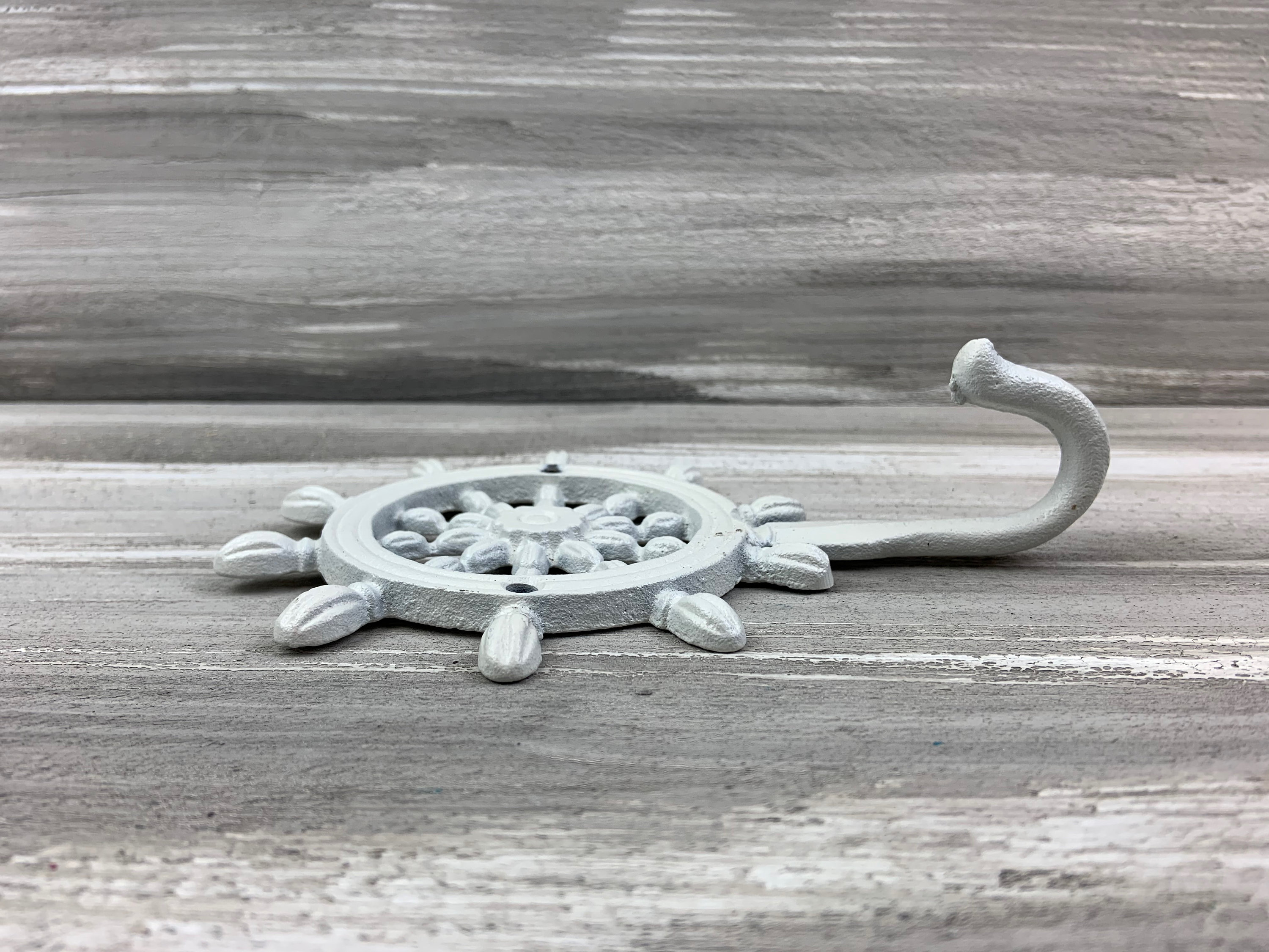 Cast Iron Ship's Wheel Hook Nautical Hook Boat Hook | Etsy