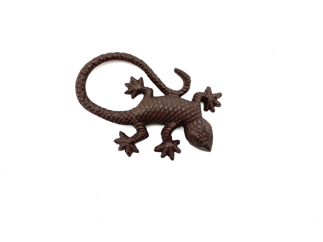 Cast Iron Lizard, Lizard, Reptile, Garden Lizard Decor, Cast Iron Gecko ...