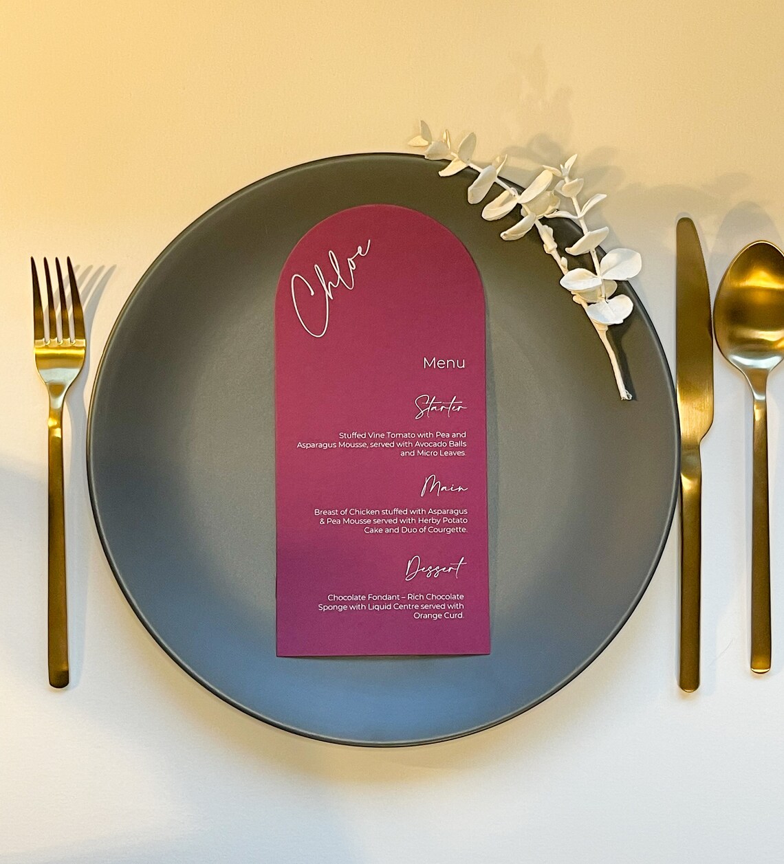 Menu Placecards Place Names Wedding Arch Place Cards - Etsy UK