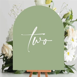 Table Numbers, Wedding, Table, Name, Number, Arch, Half Arch, Scallop ...
