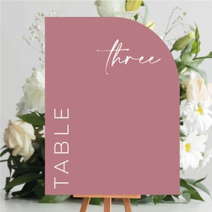 Table Numbers, Wedding, Table, Name, Number, Arch, Half Arch, Scallop ...
