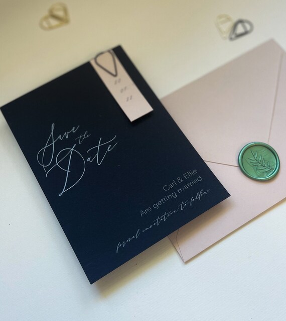 Save the Date With Envelope Simple Elegant - Etsy