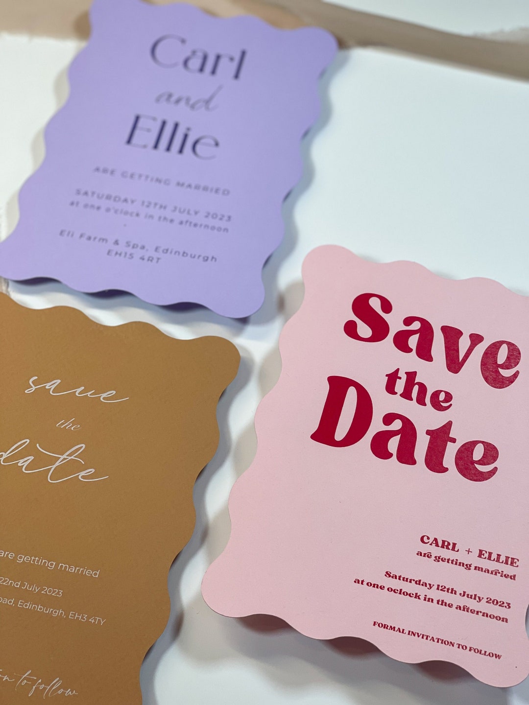 Save the Date With Envelope Simple Elegant Personalised Wedding ...