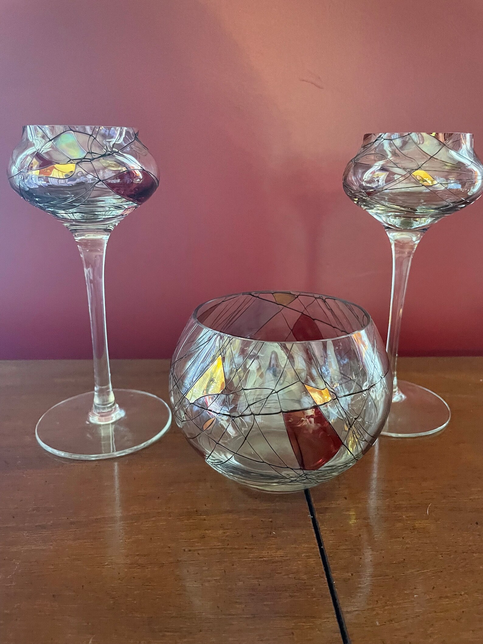 Set of 3 Partylite Mosaic Candle Holders - Etsy