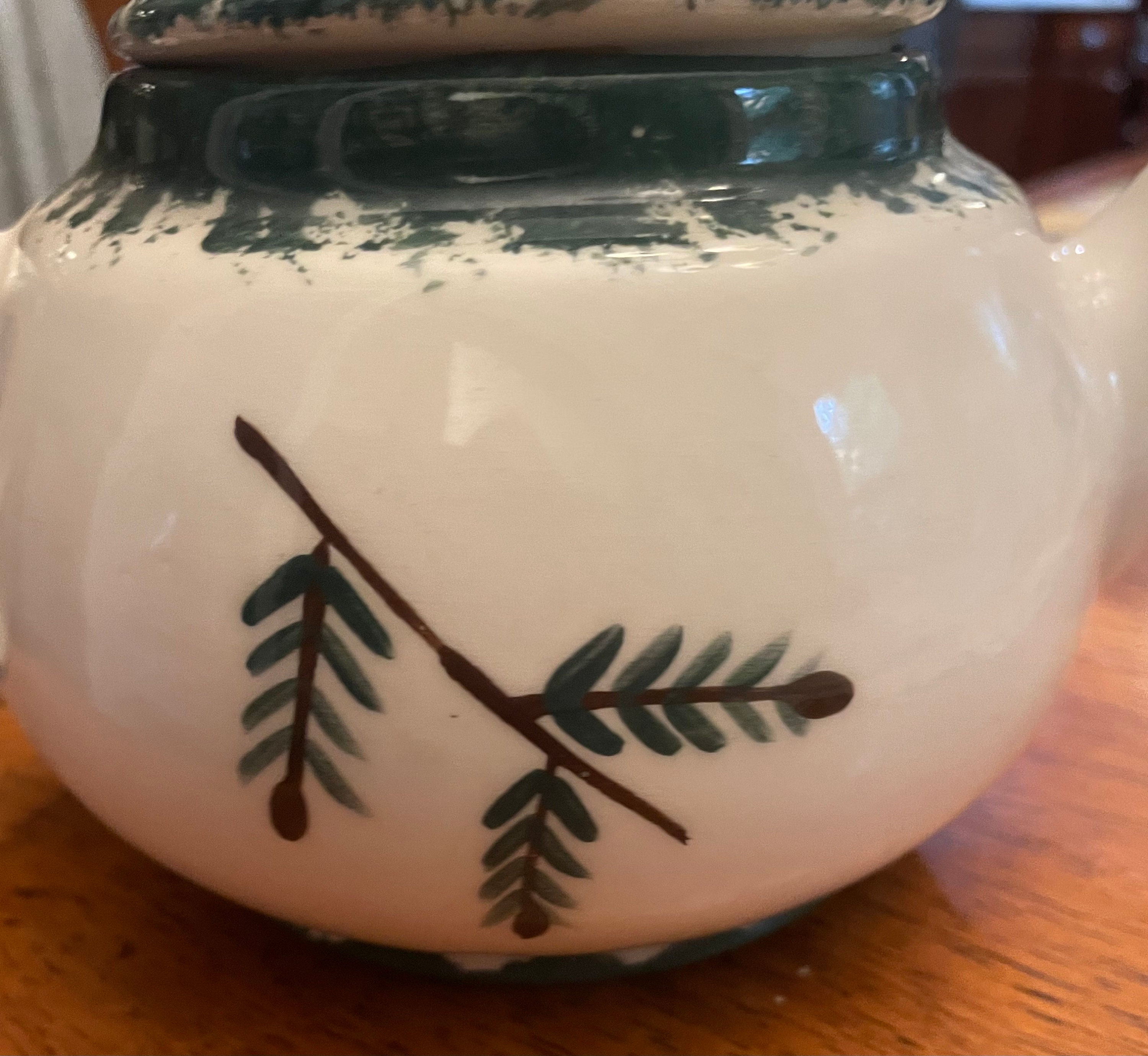 Winter Greenery Teapot, Christmas Teapot - Etsy