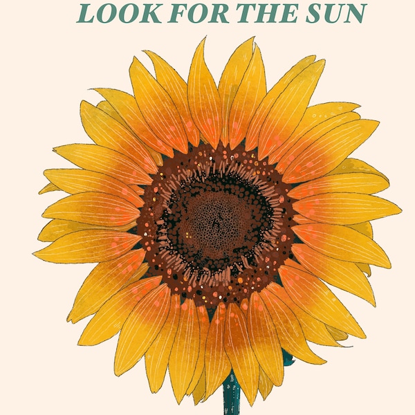 Sunflower Postcard - Etsy