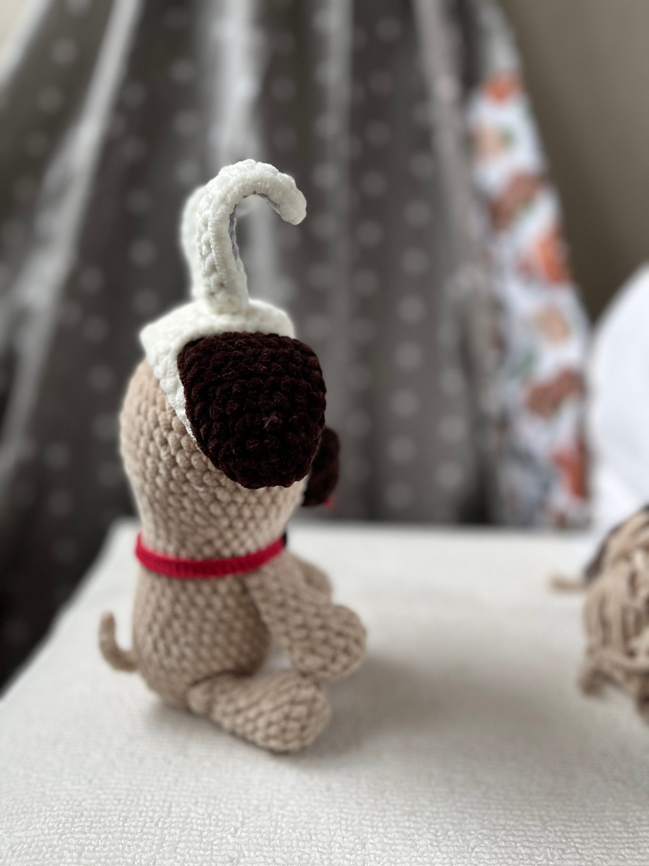 Pug Gift, Plush Pug, Pug Toy, Bunny Ears Pug, Amigurumi Dog, Pug Puppy ...