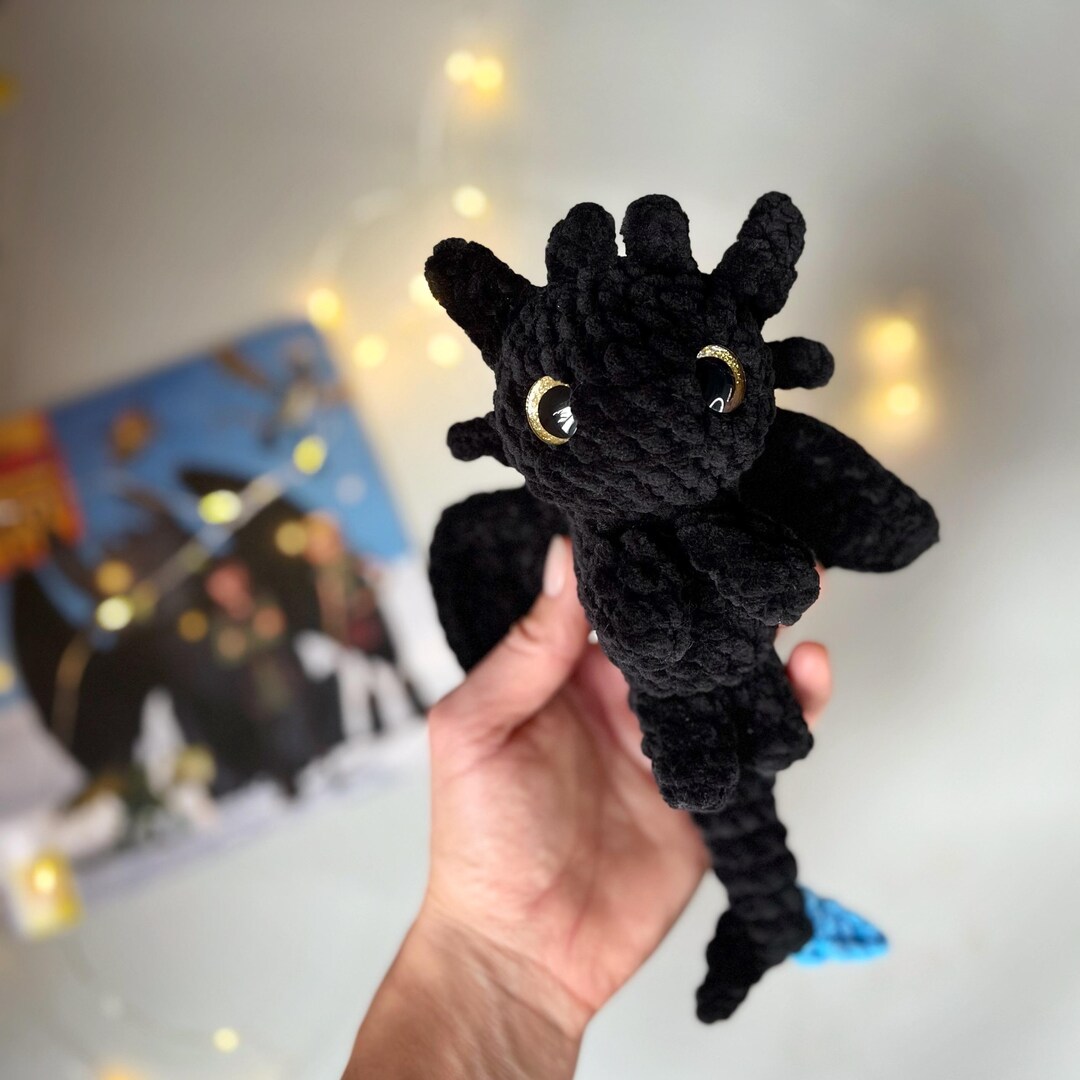 Crochet Pattern Baby Dragon in Egg, Black Plush Dragon - Etsy