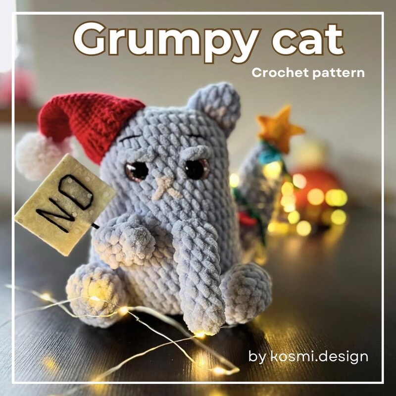 Crochet Grumpy Cat - Etsy